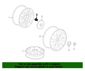 2010-2016 Cadillac SRX Wheel Lug Nut 9598177 GM | GMPartsDirect.com