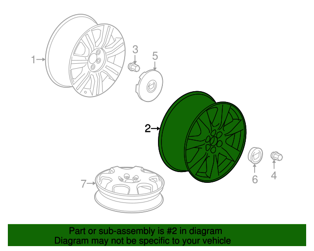 2013-2016 Cadillac SRX Wheel, Alloy 22877555 | TascaParts.com