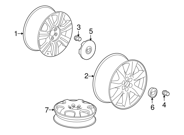 22877555 - Front and Rear Wheel 2013-2016 Cadillac SRX | Gateway Buick ...
