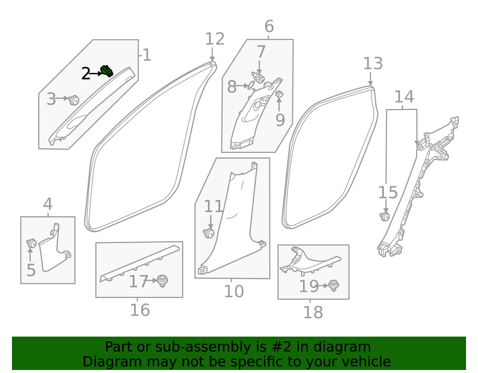 91561-T20-A01 - Windshield Pillar Trim Upper Clip 2022-2024 Honda ...