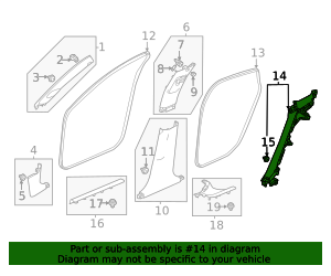 84141-T20-A11ZA - 2022-2025 Honda Civic - Lock Pillar Trim | Honda Car ...