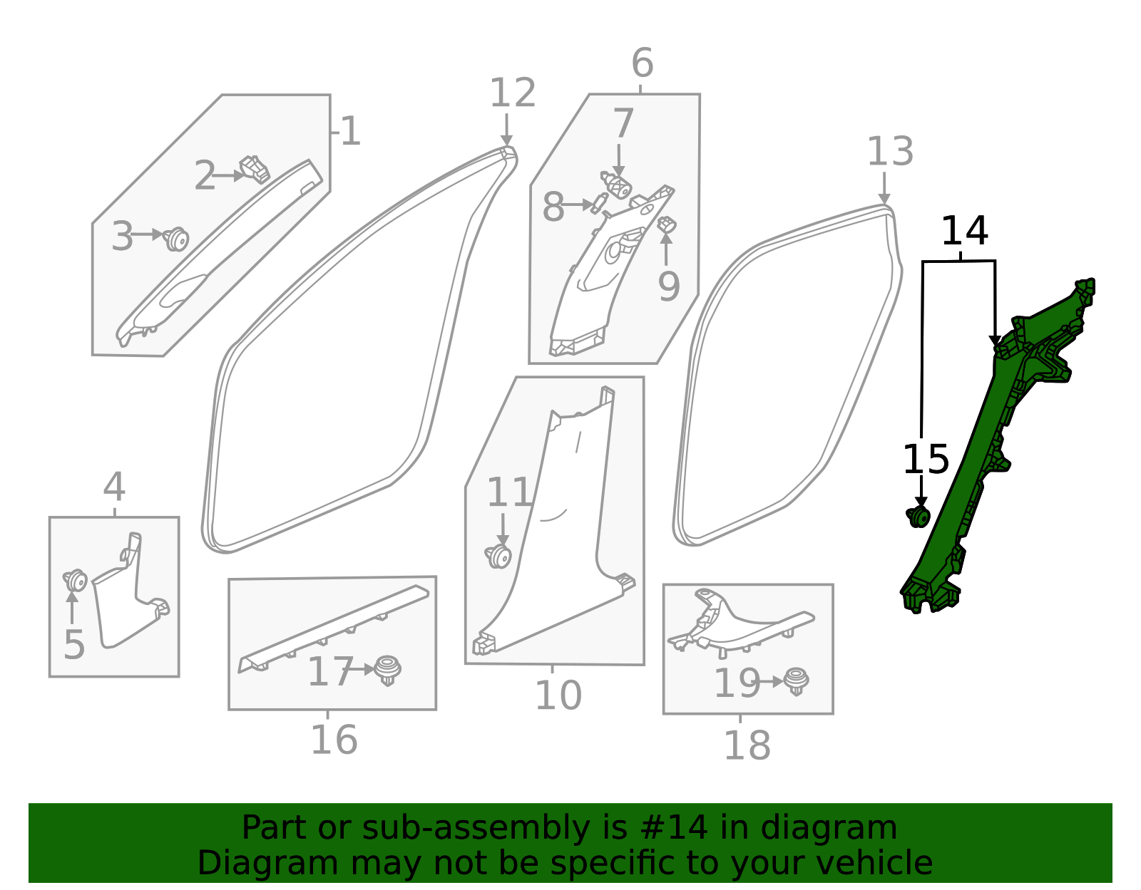 84141-T20-A11ZA - 2022-2025 Honda Civic - Lock Pillar Trim | Honda Car ...