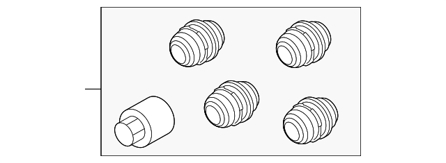 Genuine OEM Wheel Lock Kit Part# T2R36335 Fits 2019-2024 Jaguar: Up To ...