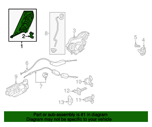 72680-T7W-A01 - Handle Assembly, L Rear Door (Outer) - 2016-2020 Honda ...