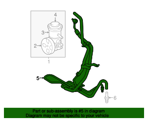 2005-2023 Toyota Tacoma Power Steering Pressure Hose 44410-04210 | OEM ...