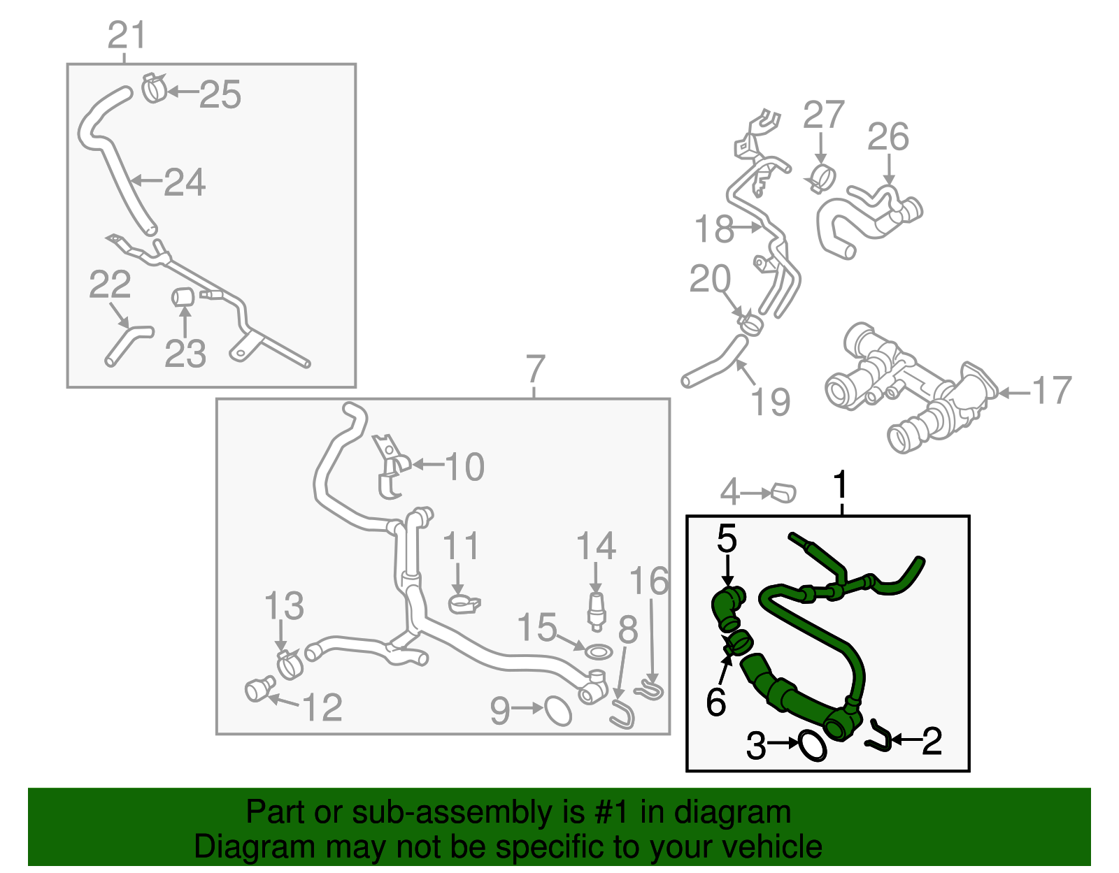 2015-2016 Audi A3 Radiator Coolant Hose 5Q0-122-101-CM | Audi USA Parts