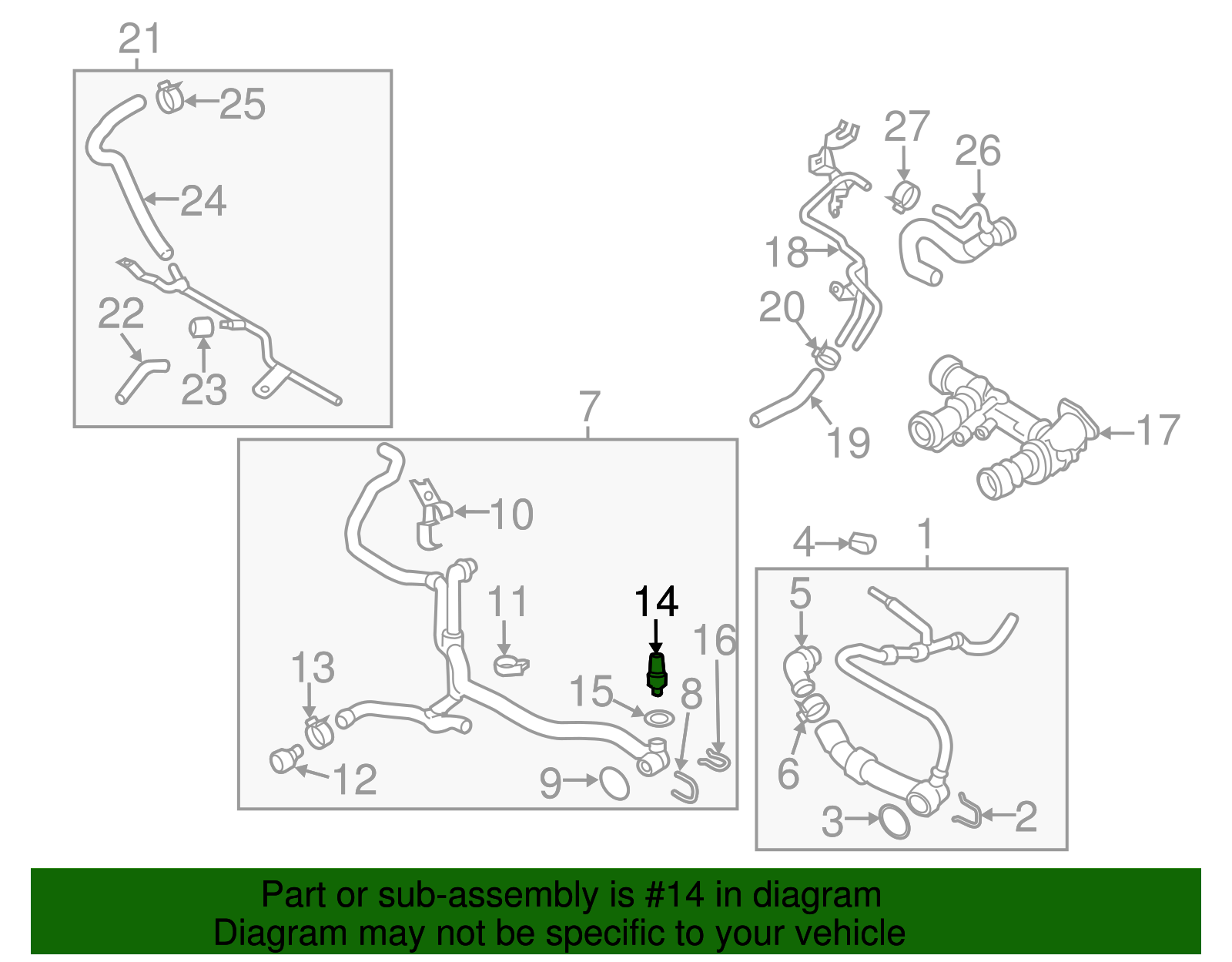 2015-2016 Audi A3 Coolant Temp Sensor 04L-919-501 | OEM Parts Online
