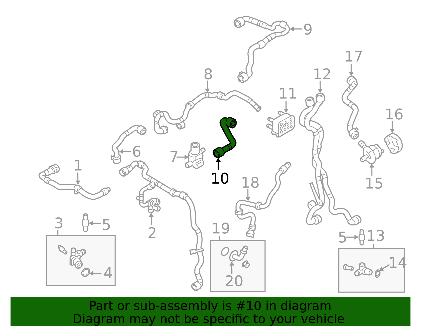 2019-2023 Jaguar I-Pace Heater Hose T4K4815 | Express Jaguar Parts