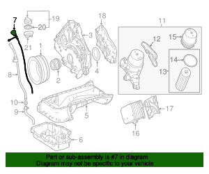 278-010-10-72-64 - Engine Oil Dipstick 2011-2014 Mercedes-Benz ...