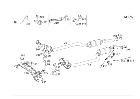 Exhaust System on 6-Cylinder Gasoline Vehicles for 2016 Mercedes-Benz ...