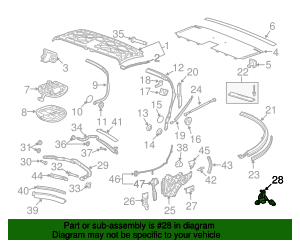 2008-2013 Porsche 911 Convertible Top Latch Mount Base 996-561-056-01 ...