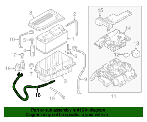 958-612-091-00 - Battery Cable 2011-2018 Porsche Cayenne ...