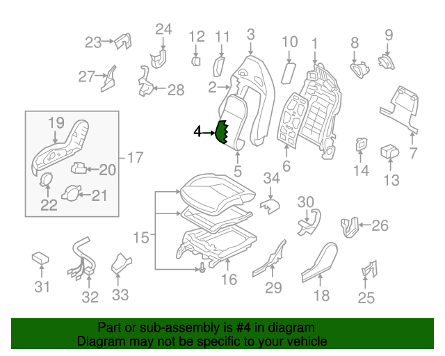 87612-JF00A - Pad 2009-2010 Nissan GT-R | Nissan Parts & Accessories Online