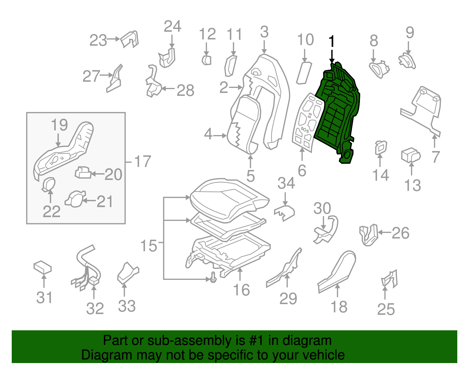 87601-80B5E - 2023-2024 Nissan GT-R - Seat Back Frame | Anicra Nissan Parts