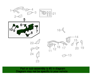 69202-30061 - Exterior Door Handle Base - 2010-2017 Toyota | OEM ...