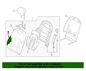 88450-B1000 - Seat Back Cushion 2017 Genesis G80 | AutoNation Parts
