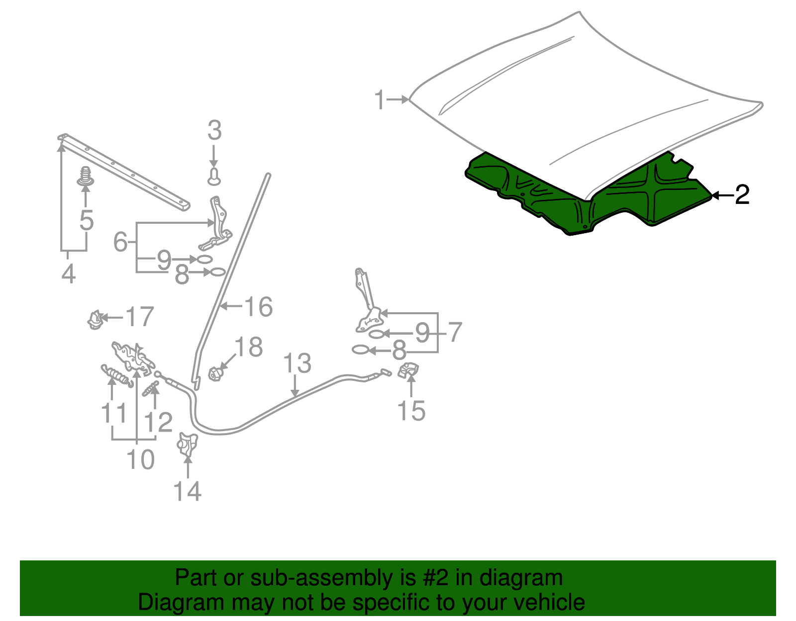 53341-35010 - Hood Insulation Pad 1995-2000 Toyota Tacoma | AutoNation ...
