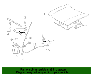 1993-2004 Toyota Hinge Pad 53497-AC010 | Toyota Parts Center