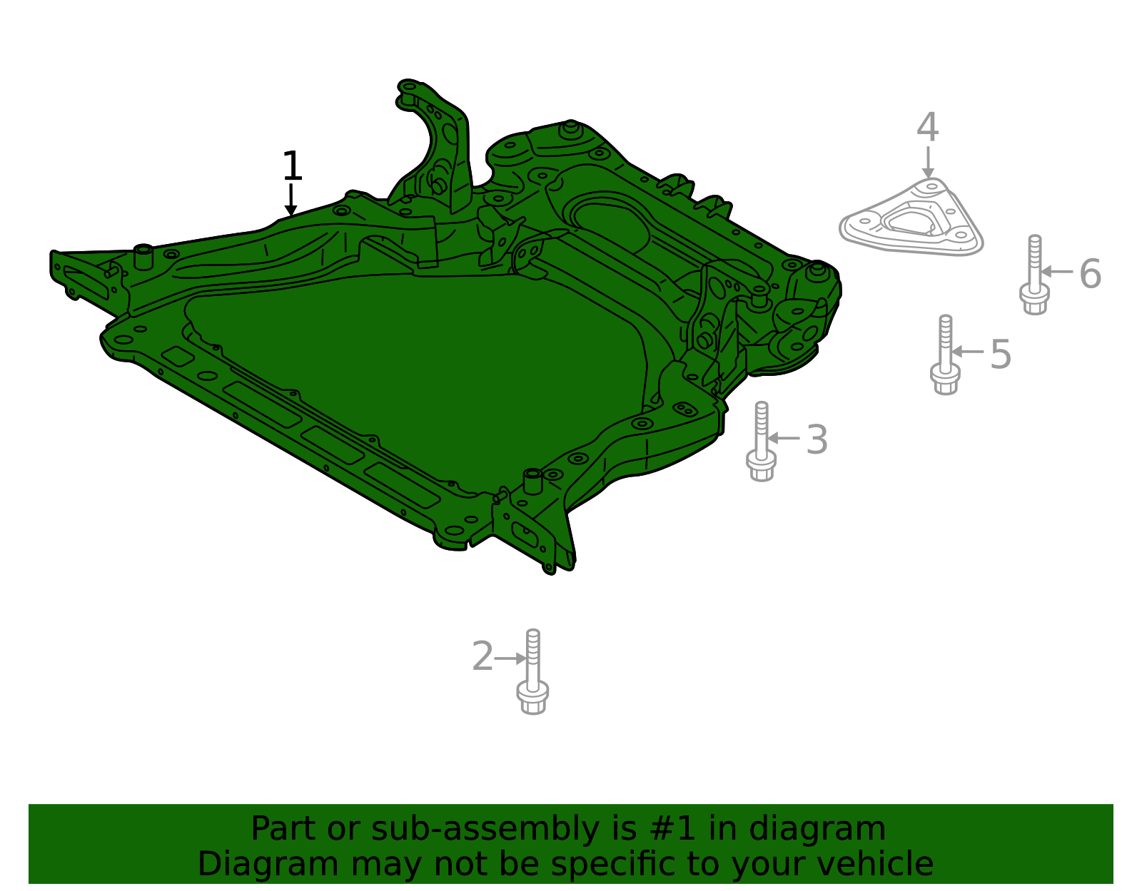 2021 Nissan Rogue Engine Cradle 54401-6RA2A | Temecula Nissan Parts