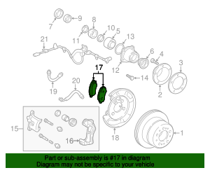 1998-2007 Lexus LX470 Disc Brake Pad Set Rear 04466-60070 | OEM Parts ...