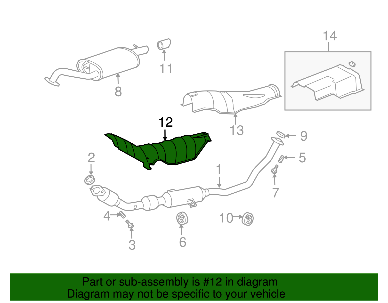 58151-12300 - Heat Shield 2011-2013 Toyota Corolla | Longo Toyota Parts