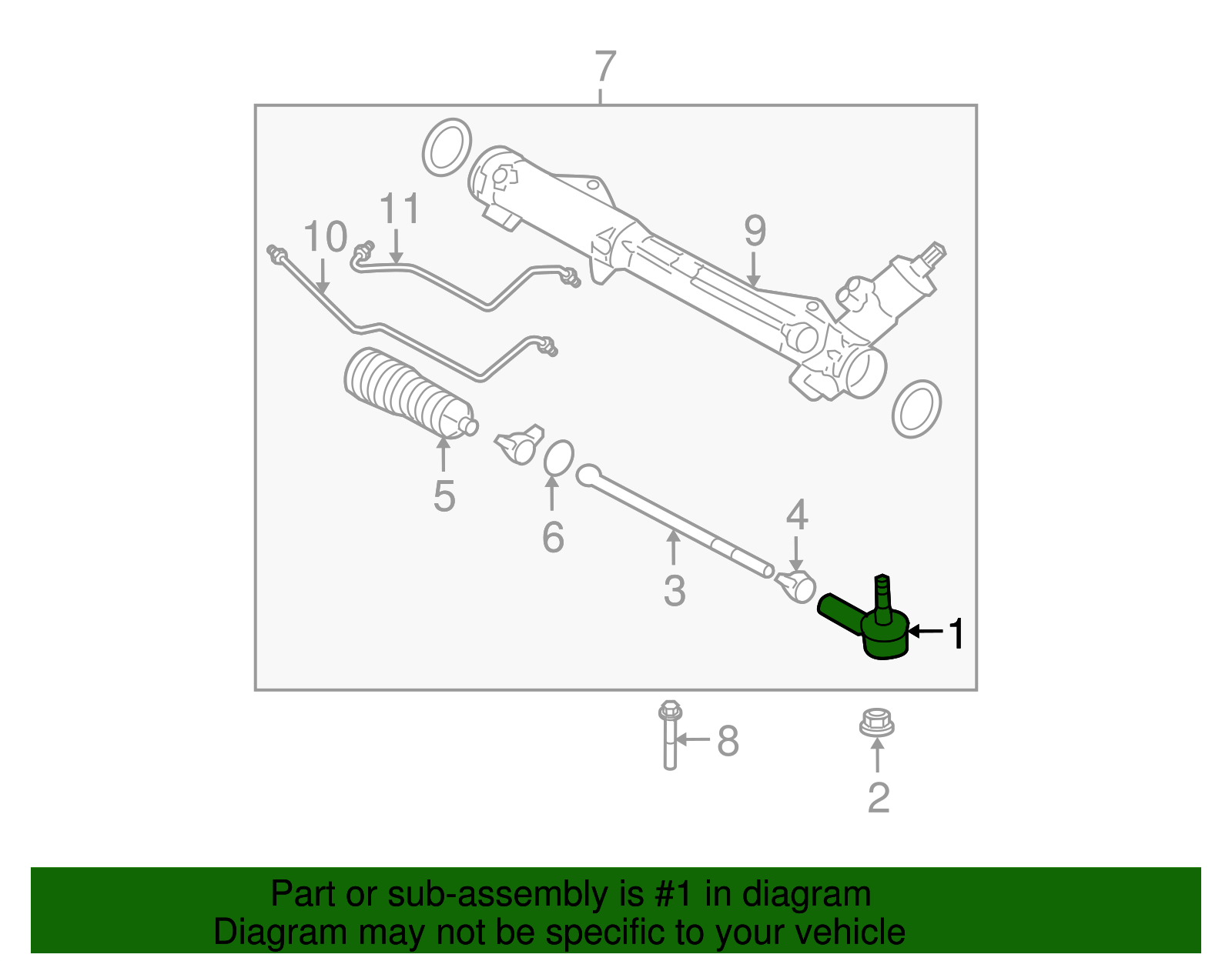 2005-2014 Ford Mustang Motorcraft™ Outer Tie Rod MEF-221 | Varsity Ford