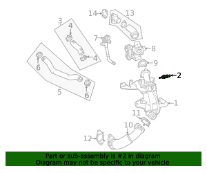 2021-2024 GM (Replaces 55491110) Exhaust Gas Recirculation Cooler ...