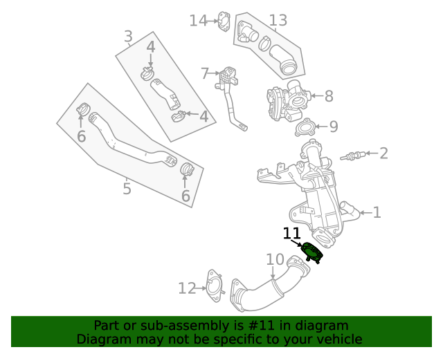 2021-2024 GM EGR Cooler Inlet Pipe Gasket 55496996 GM | GMPartsDirect.com