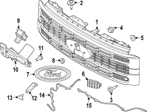 Grille & Components for 2024 Ford F-250 Super Duty | Ford Parts Direct