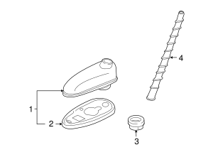 2010-2012 Hyundai Santa Fe Antenna Mast 96215-2B000 | OEM Hyundai Parts