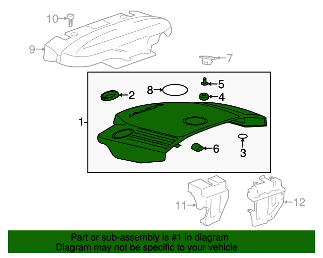 2013-2014 Cadillac Engine Cover 12657493 | TascaParts.com