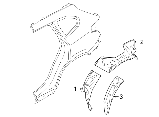 41-00-7-436-165 - Wheel Housing Side Panel 2016-2022 BMW X1 ...