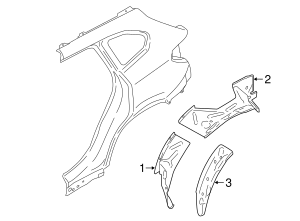 41007436163 - 2016-2021 BMW X1 Outer Wheelhouse (41-00-7-436-163) | BMW ...