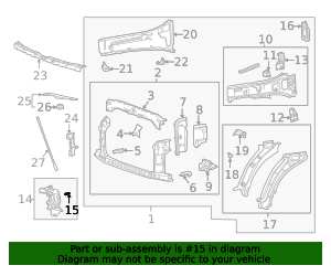 2021-2023 GMC Yukon Body Side Front Passenger Side Fender Upper Front ...