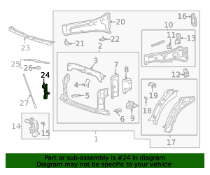2021-2022 GM Passenger Side Headlamp Bracket 84278033 | TascaParts.com