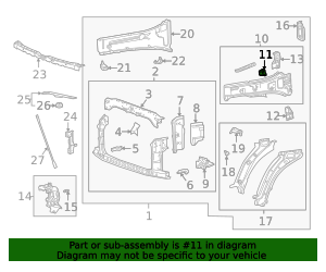 2021-2022 GM Passenger Side Hood Strut Bracket 84267782 | GMPartsDirect.com