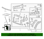 2021-2023 Chevrolet Front Driver Side Bumper Cover Outer Support ...