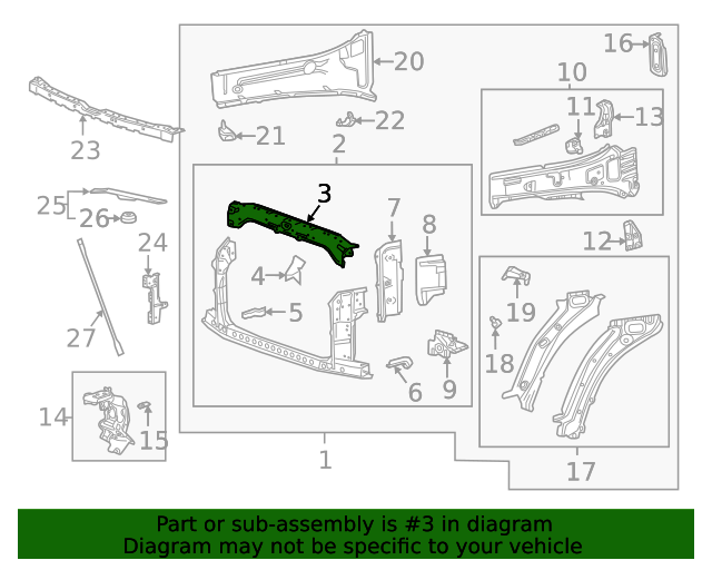 84653132 GM Front End Upper Tie Bar | GM Parts Store