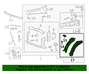 2021-2023 GM Passenger Side Front Compartment Upper Side Rail 84607894 ...