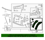 2021-2023 GM Passenger Side Front Compartment Upper Side Rail 84607894 ...