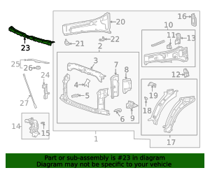 84828343 - Front Grille Support Reinforcement - 2021-2023 GM | Findlay Part