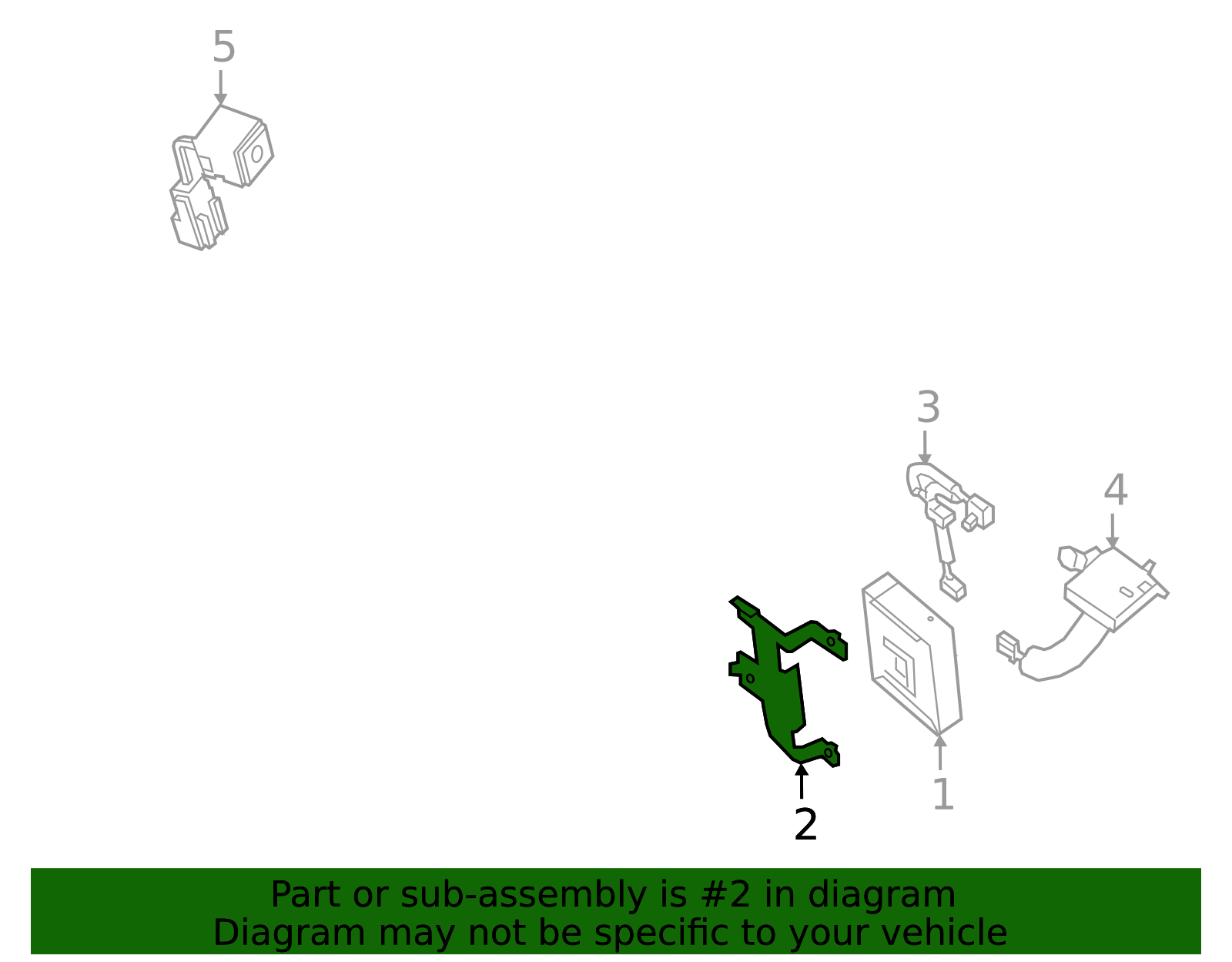 25233-4RA0A - Mobile Phone Control Module Bracket 2016-2023 Nissan ...
