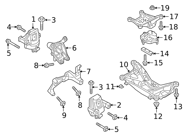 8W0-399-118-S - Trans Support 2018-2024 Audi | Audi OEM Parts