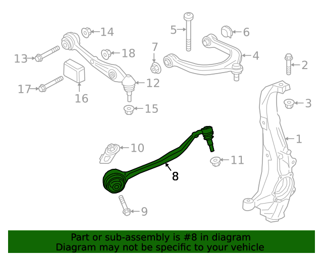 2019-2024 BMW Ft Lower Control Arm 31106893550 | OEM Parts Online