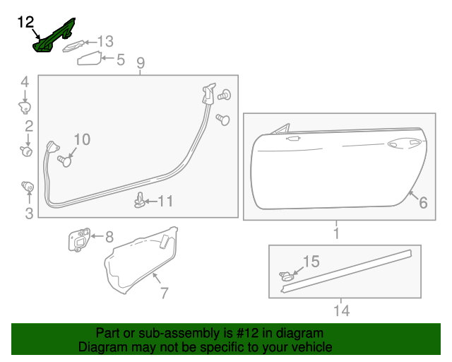 2015-2021 Lexus Upper Seal 67533-24030 | OEM Parts Online