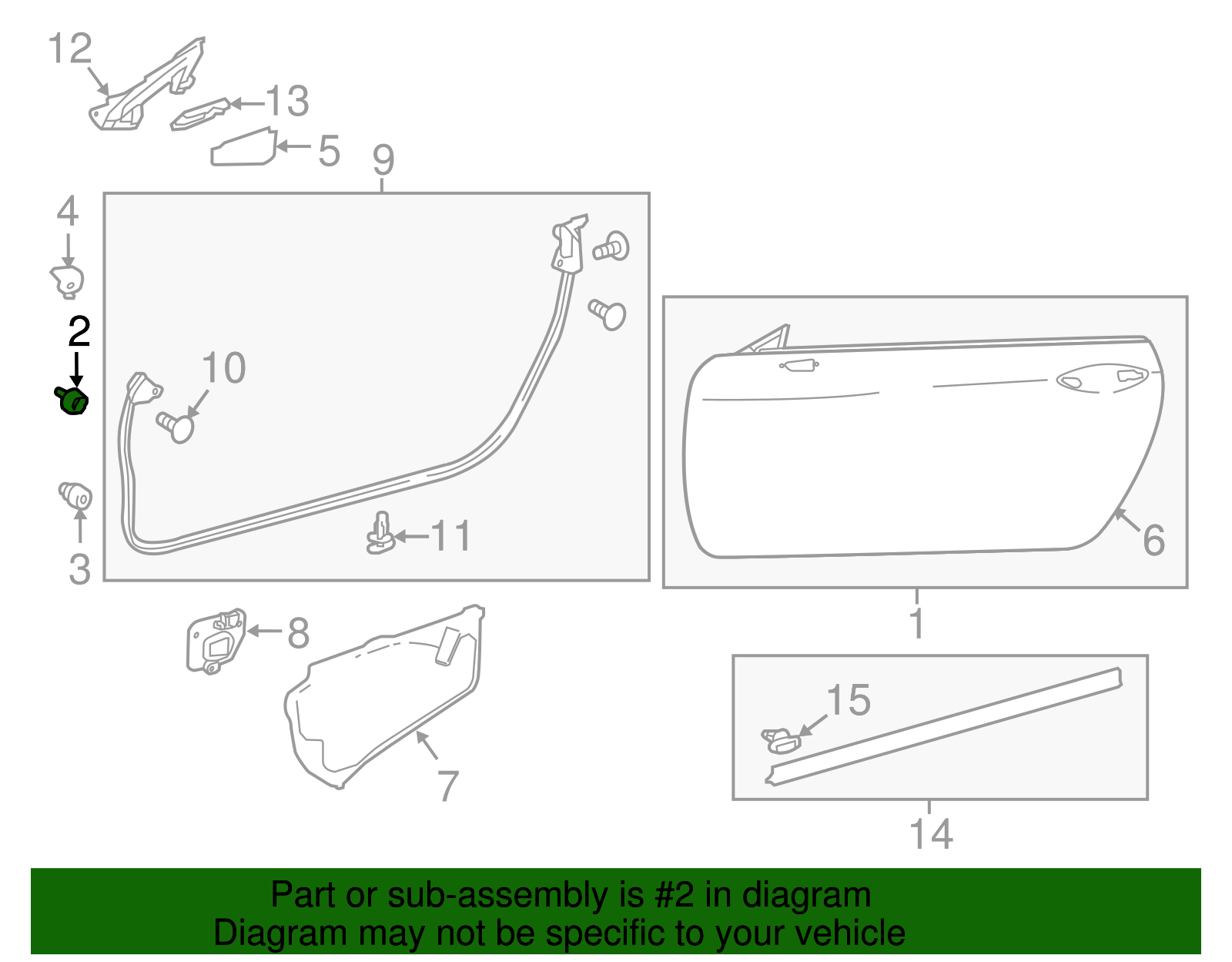 67923-0E090 - Door Shell Cushion - 2010-2021 Lexus | My L Parts