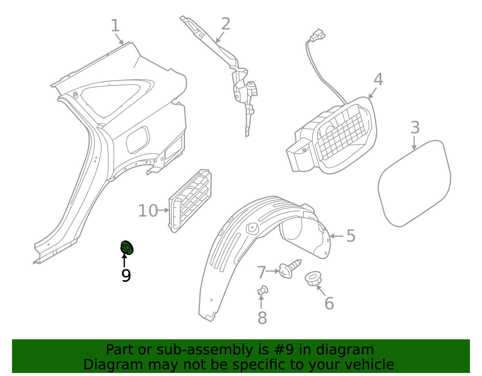 2021-2024 Kia Sorento Wheelhouse Liner 86822-P2000 | OEM Parts Online
