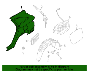 2021 Kia Sorento Quarter Panel 71503-P2C00 | TascaParts.com