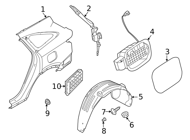 2021-2024 Kia Sorento Wheelhouse Liner 86821-P2000 | OEM Parts Online