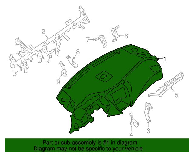 68200-5AA0B - Panel Assembly 2015-2018 Nissan Murano | Nissan Parts ...
